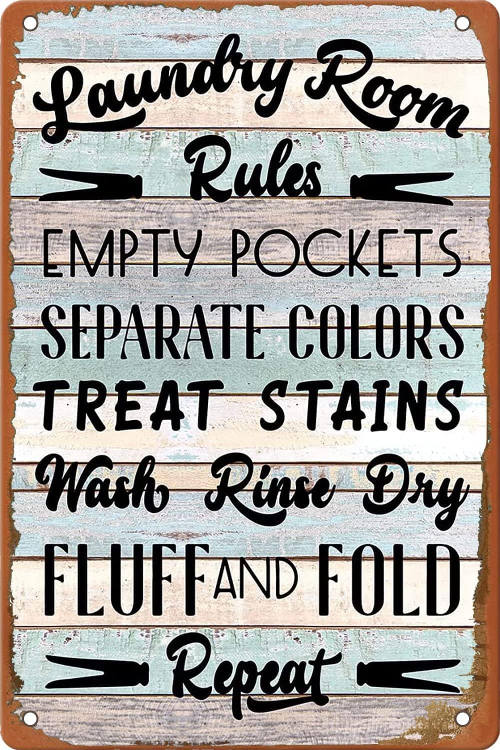 Funny Tin Signs｜Funny Laundry Room Rules Aluminium Tin Sign Aluminium ...