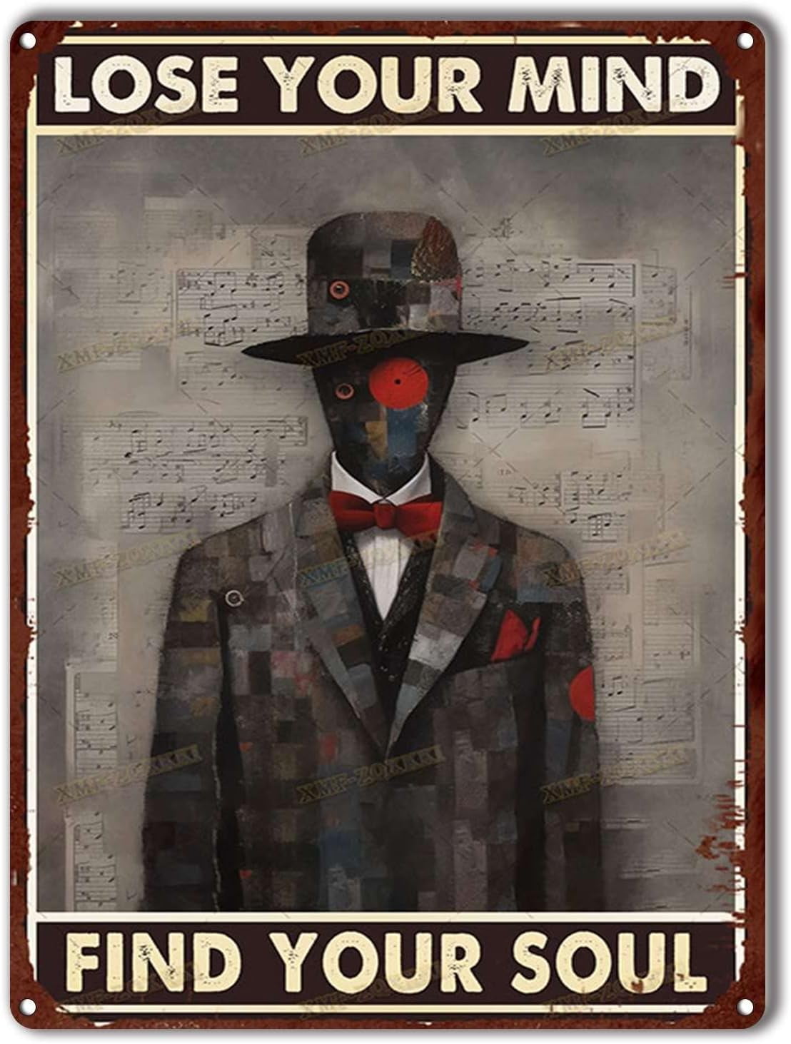 Funny Tin Signs Lose Your Mind Find Your Soul Gentleman for Home Gate ...