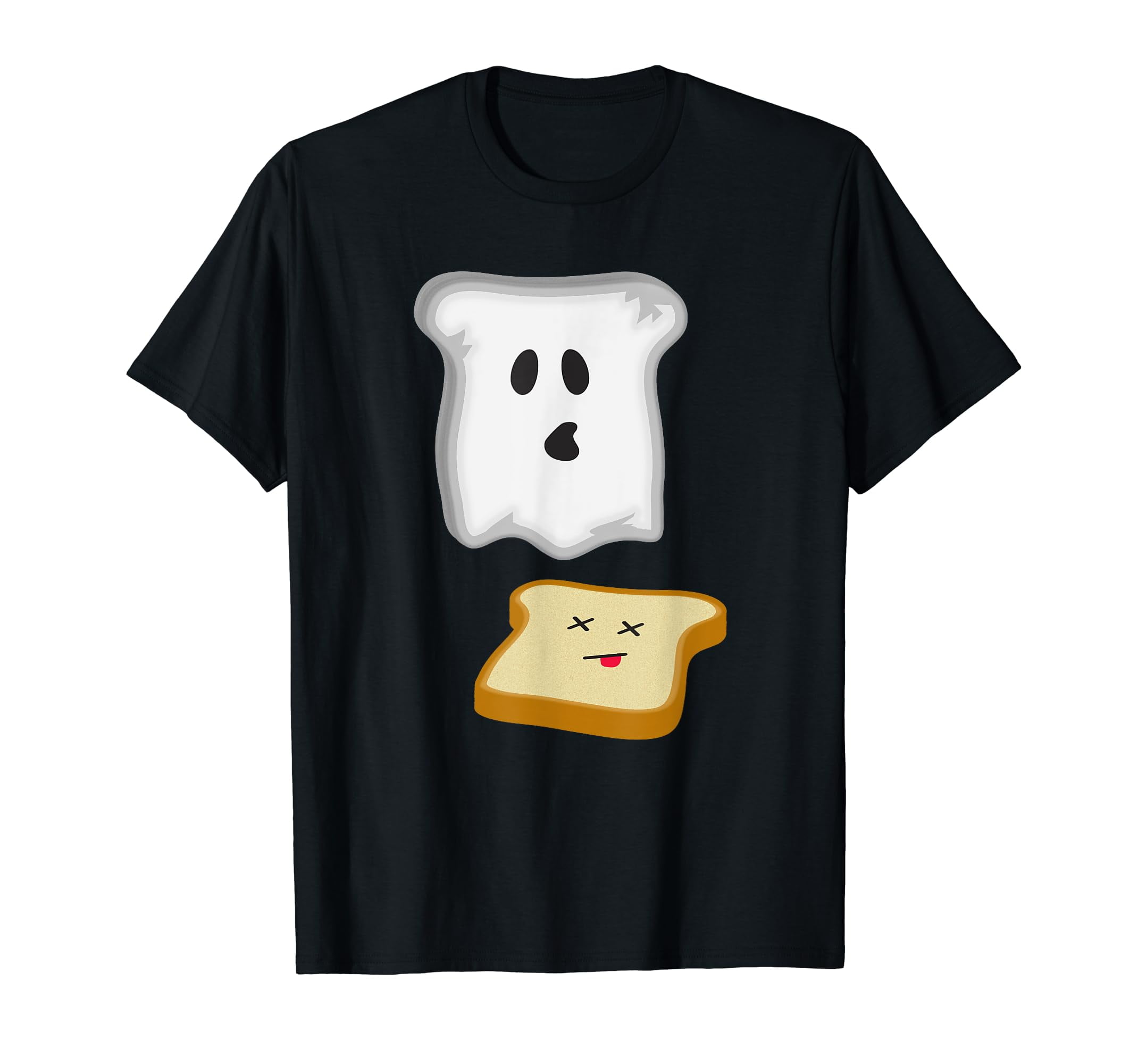 Funny Toast that is a Ghost from Dead Bread Spooky Toast Pun T-Shirt ...