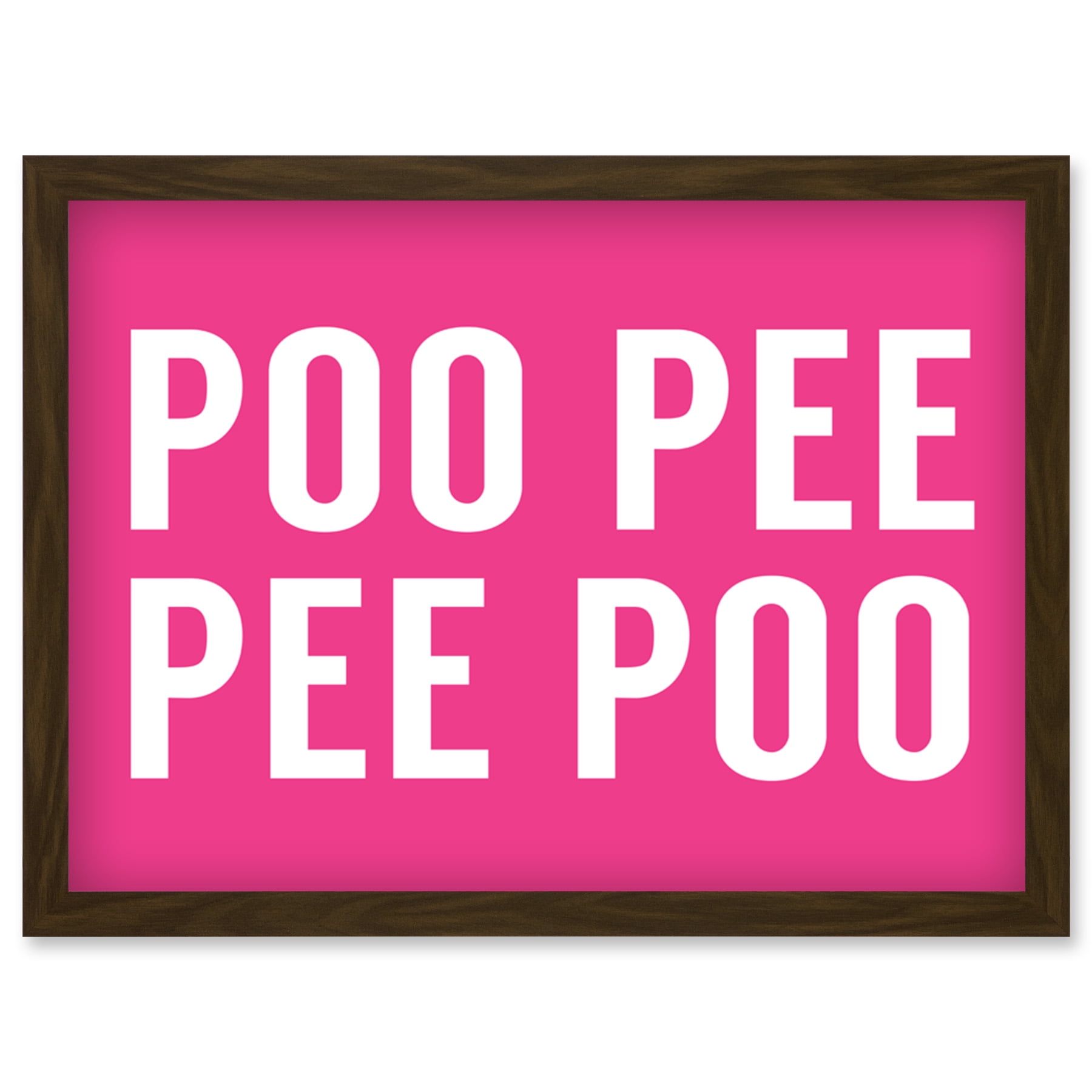 Funny Toilet Wall Art Poo Poo Pee Pee Bathroom Sign Decor Artwork ...