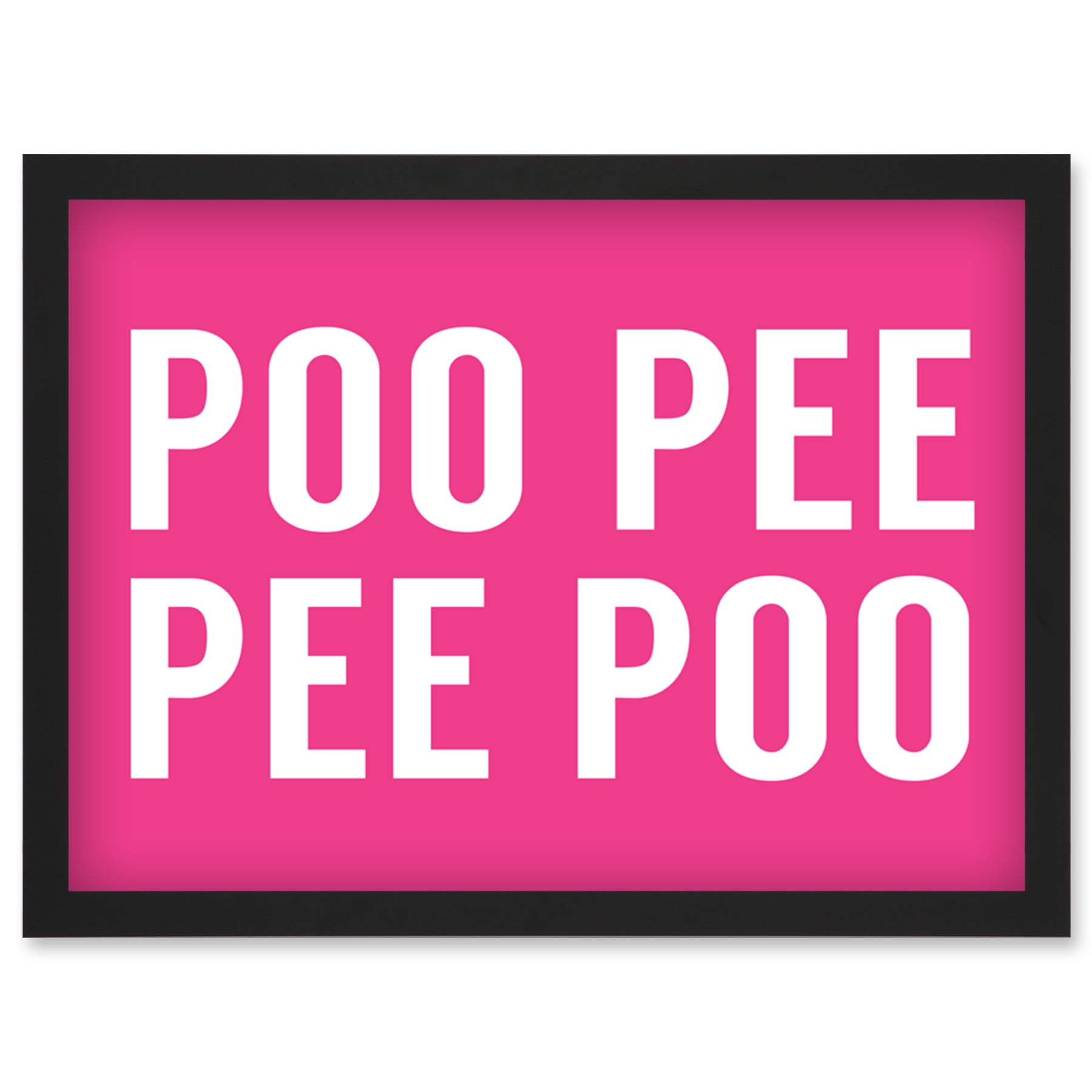 Funny Toilet Wall Art Poo Poo Pee Pee Bathroom Sign Decor Artwork ...