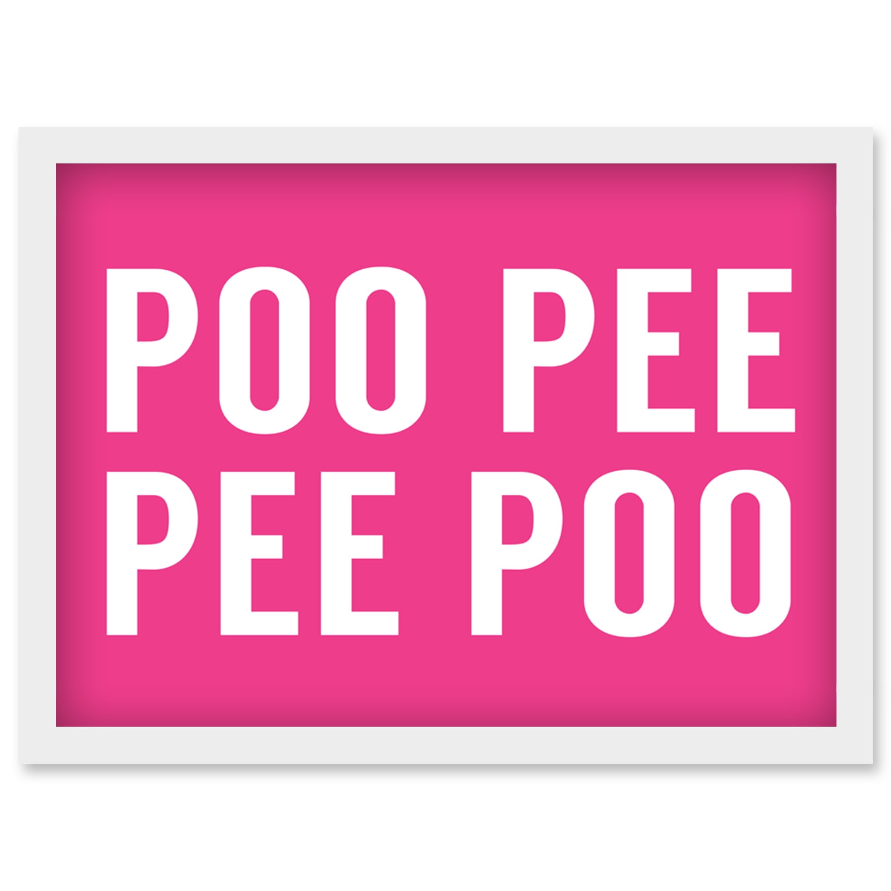 Funny Toilet Wall Art Poo Poo Pee Pee Bathroom Sign Decor Artwork Framed Wall Art Print A4 ...