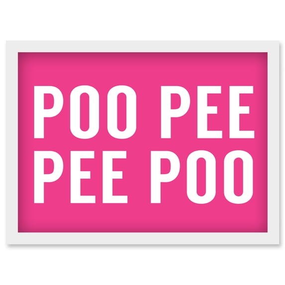 Funny Toilet Wall Art Poo Poo Pee Pee Bathroom Sign Decor Artwork ...