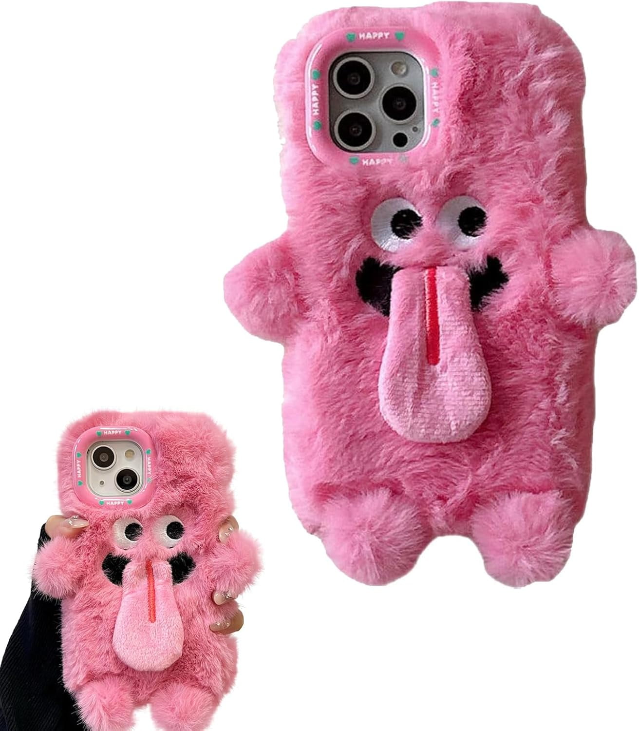 Funny Tongue Sticking Out Plush Mobile Phone Case, Cute Funny Tongue ...