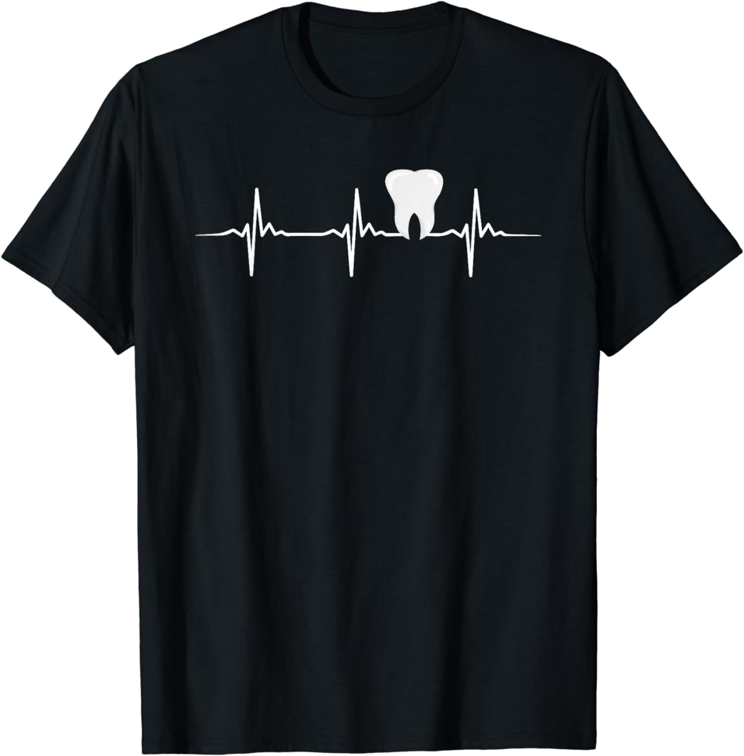 Funny Tooth Heartbeat Outfit Dentist Teeth T-Shirt - Walmart.com