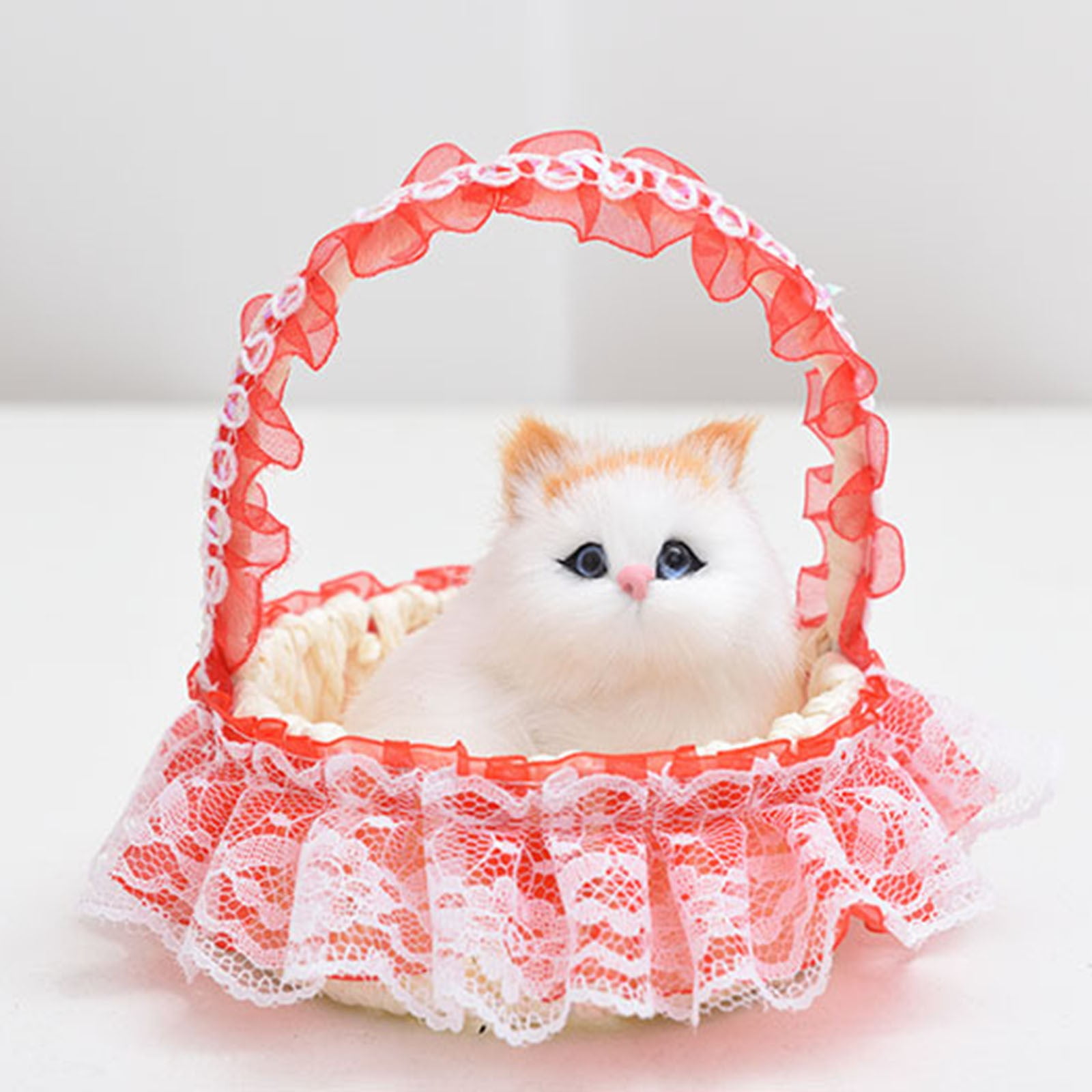 Funny Toys Cat In The Lace Hanging Basket Doll Toy Mini Cat In Shoe ...