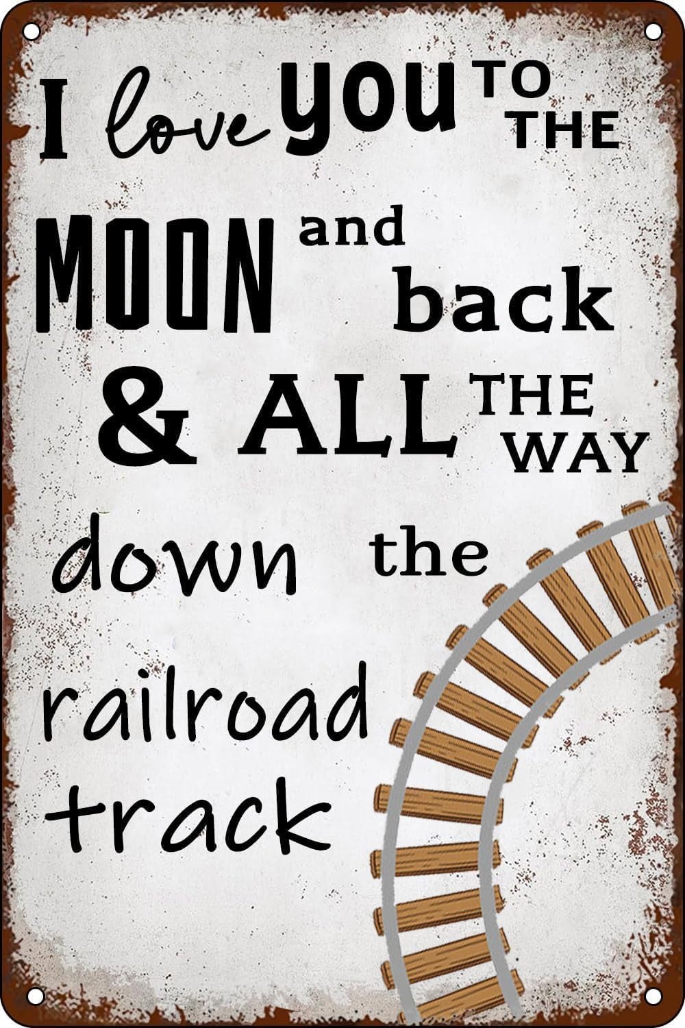 Funny Track Train Metal Tin Sign Boy Room Decor Boy Train Gift Decor ...