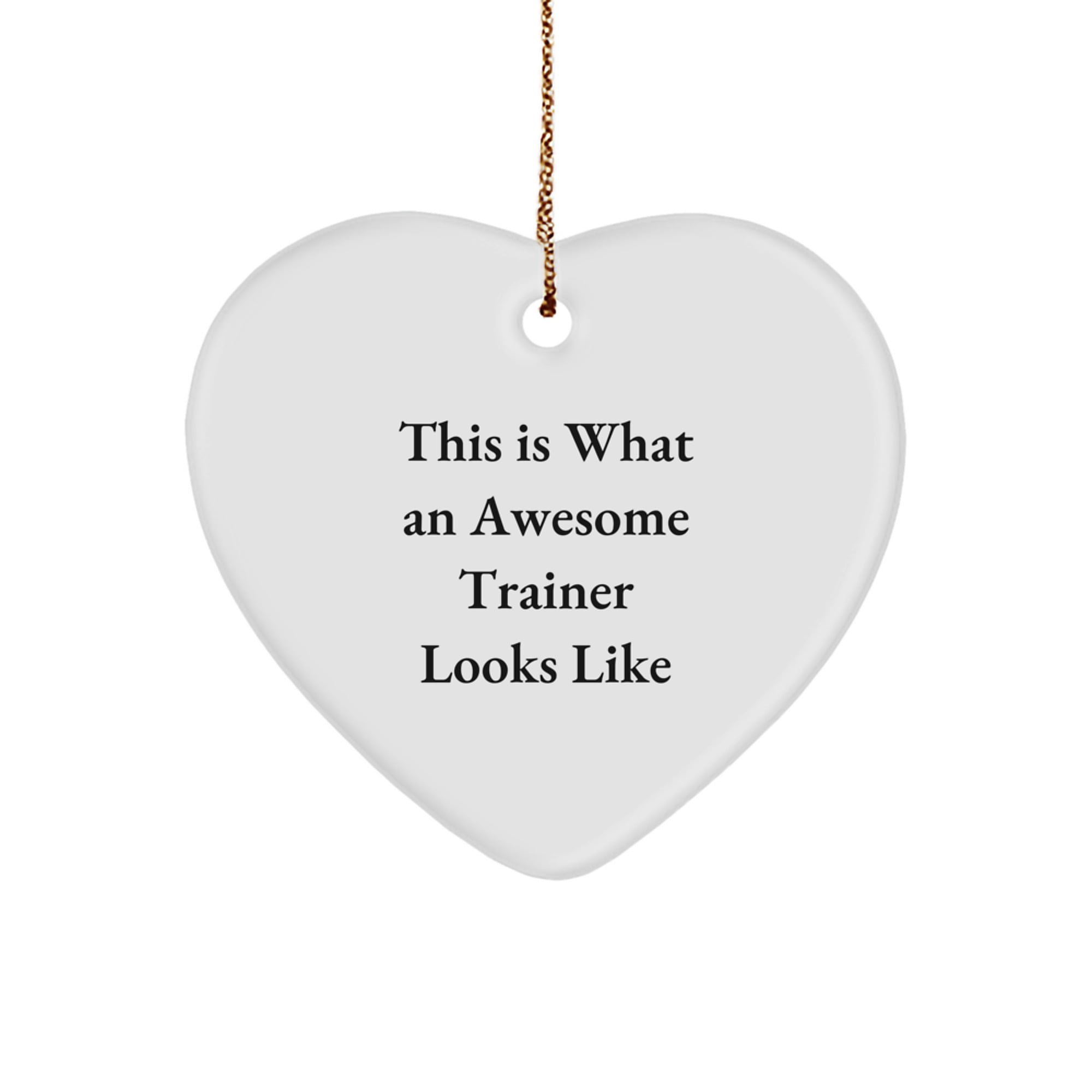 Funny Trainer Gifts for Christmas - Heart Ornament with Quote 'This Is ...