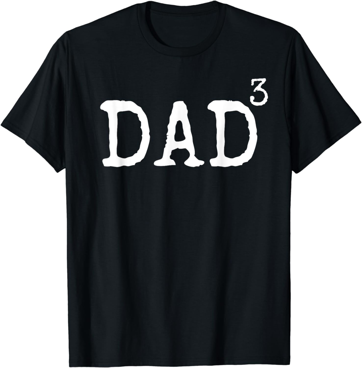Funny Triplet Dad Gift for Men Father of 3 Joke Dad Cubed T-Shirt ...