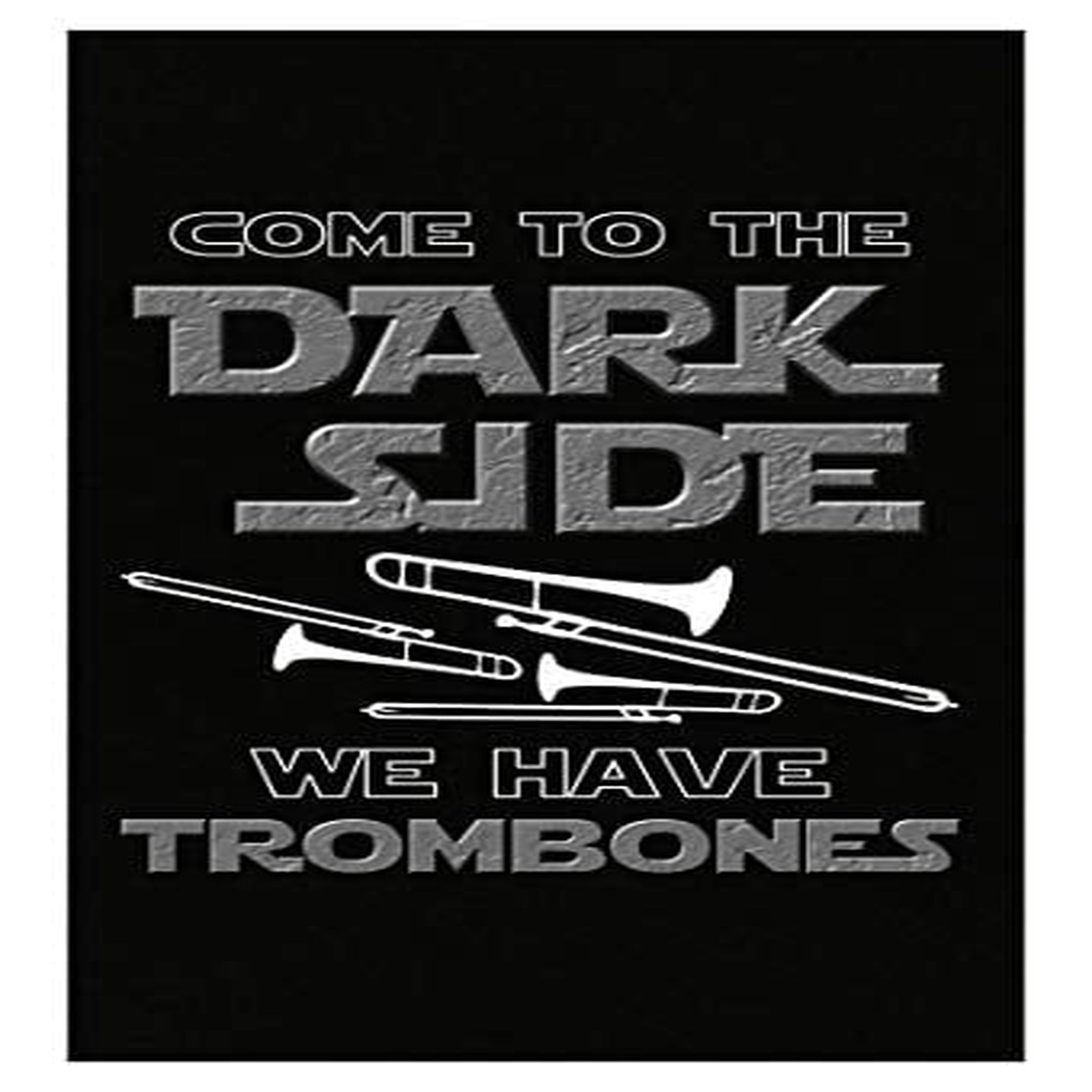 Funny Trombone Poster - "Come to The Dark Side" Music Humor Art Print ...