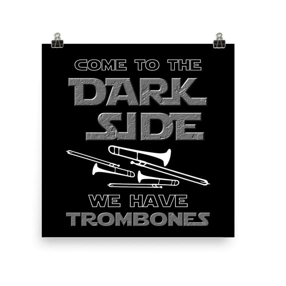 Funny Trombone Art - Music Lovers - 13x19 Poster Print - Home Decor ...