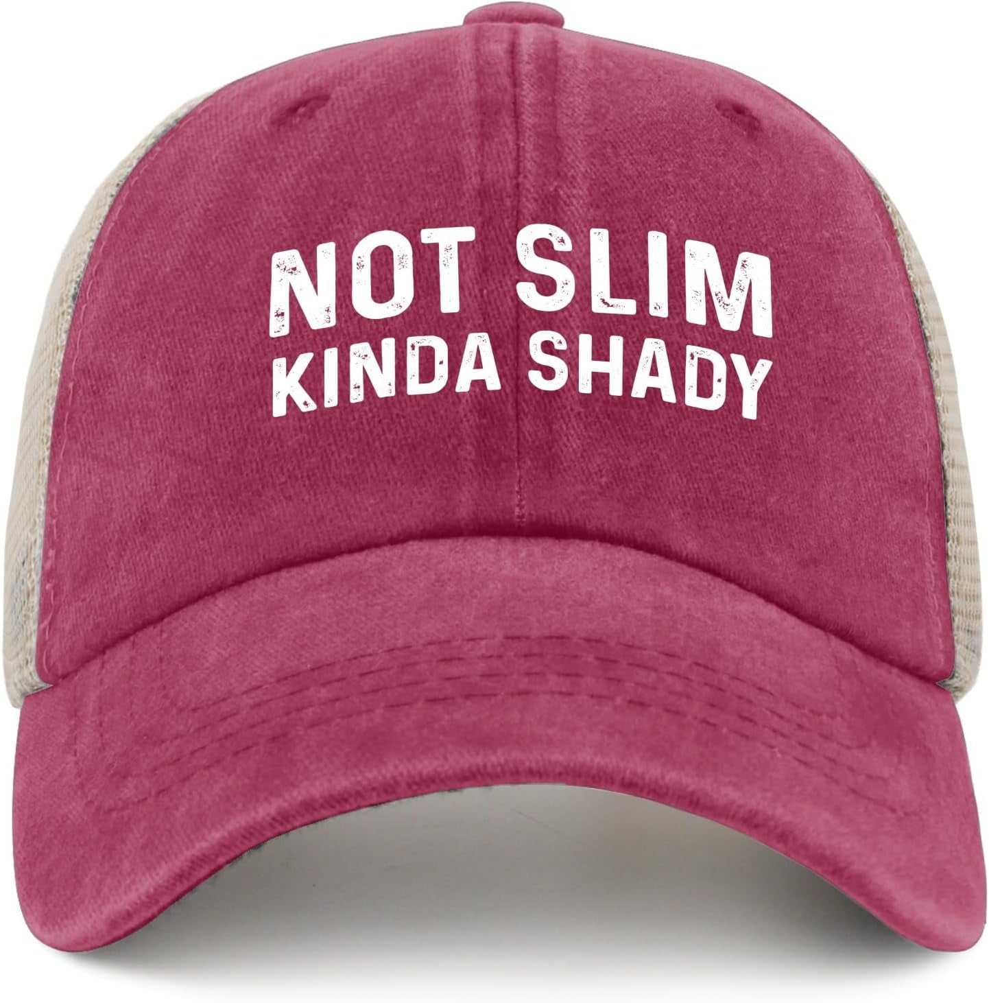 Funny Trucker Hat NOT Slim Kinda Shady Trucker Hat Men Vintage Mesh ...