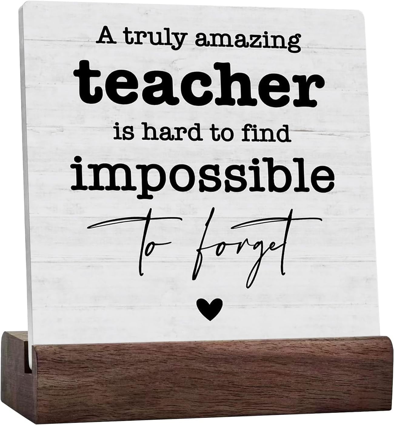 Funny A Truly Amazing Teacher Sign, Rustic Teacher Gift Home Office ...