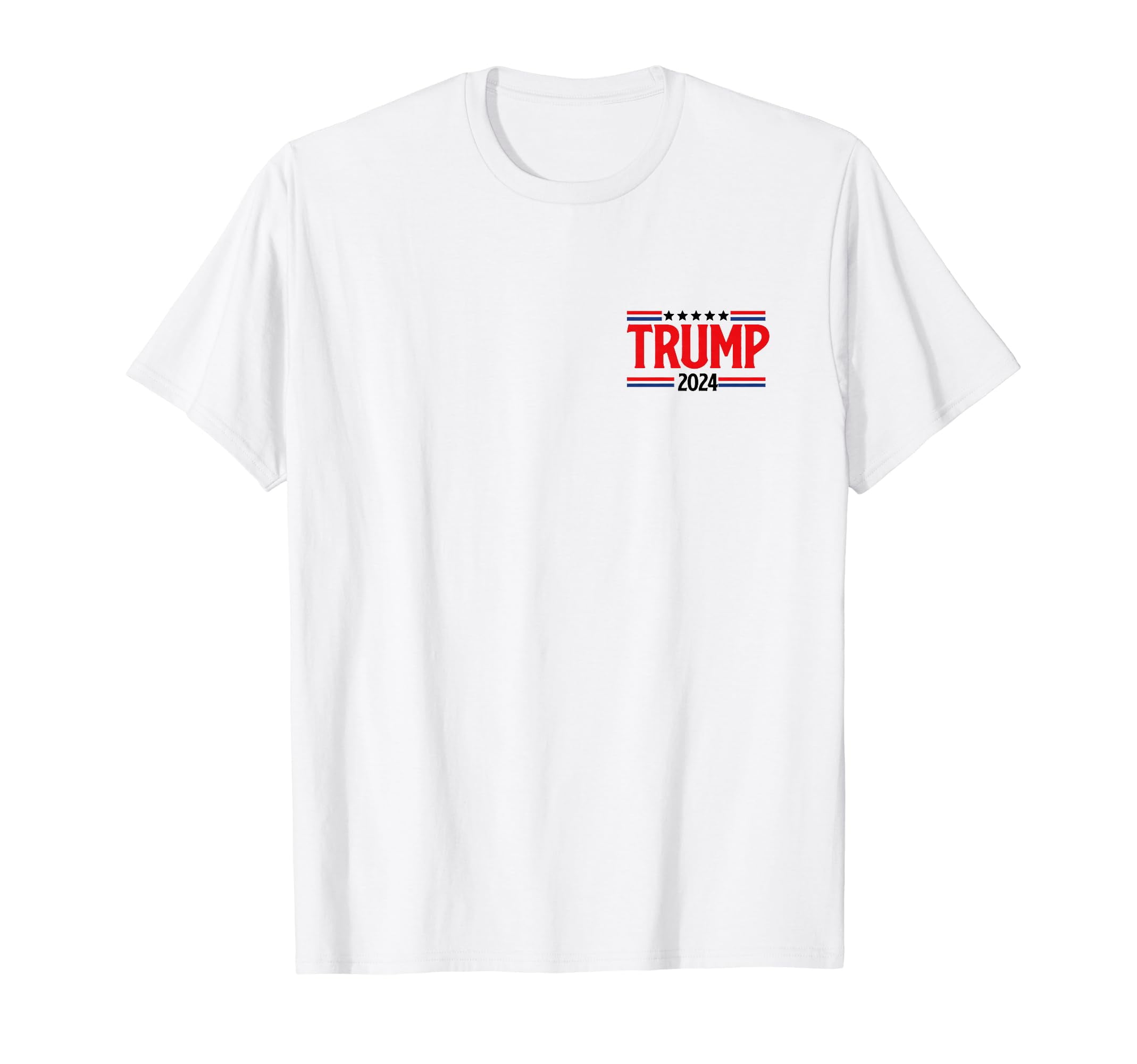 Funny Trump 2024 Pro Trump Pocket Print Trump Supporter T-Shirt ...