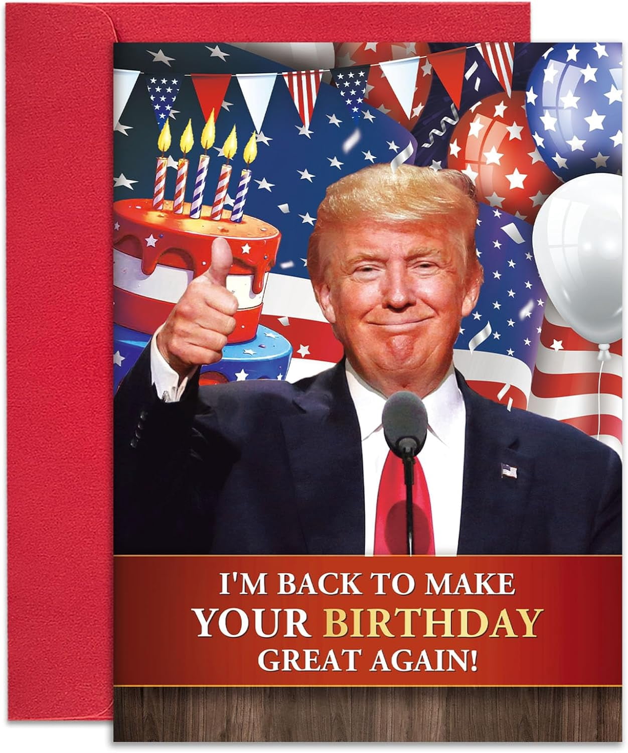 Funny Trump Birthday Card for Mom Dad Husband Wife, Trump Happy ...