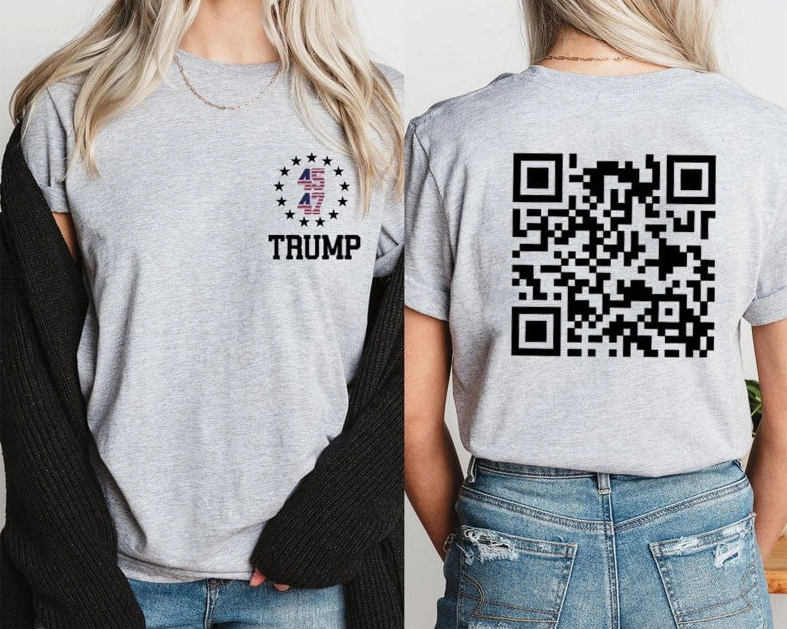 Funny Trump Dance QR Code T-Shirt, Hilarious President Trump Dance ...