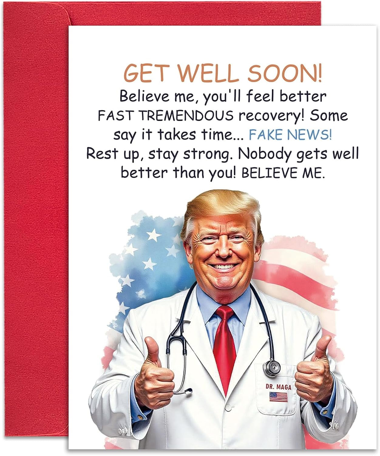 Funny Trump Get Well Soon Card, Trump Get Well Cards Gifts for Men ...