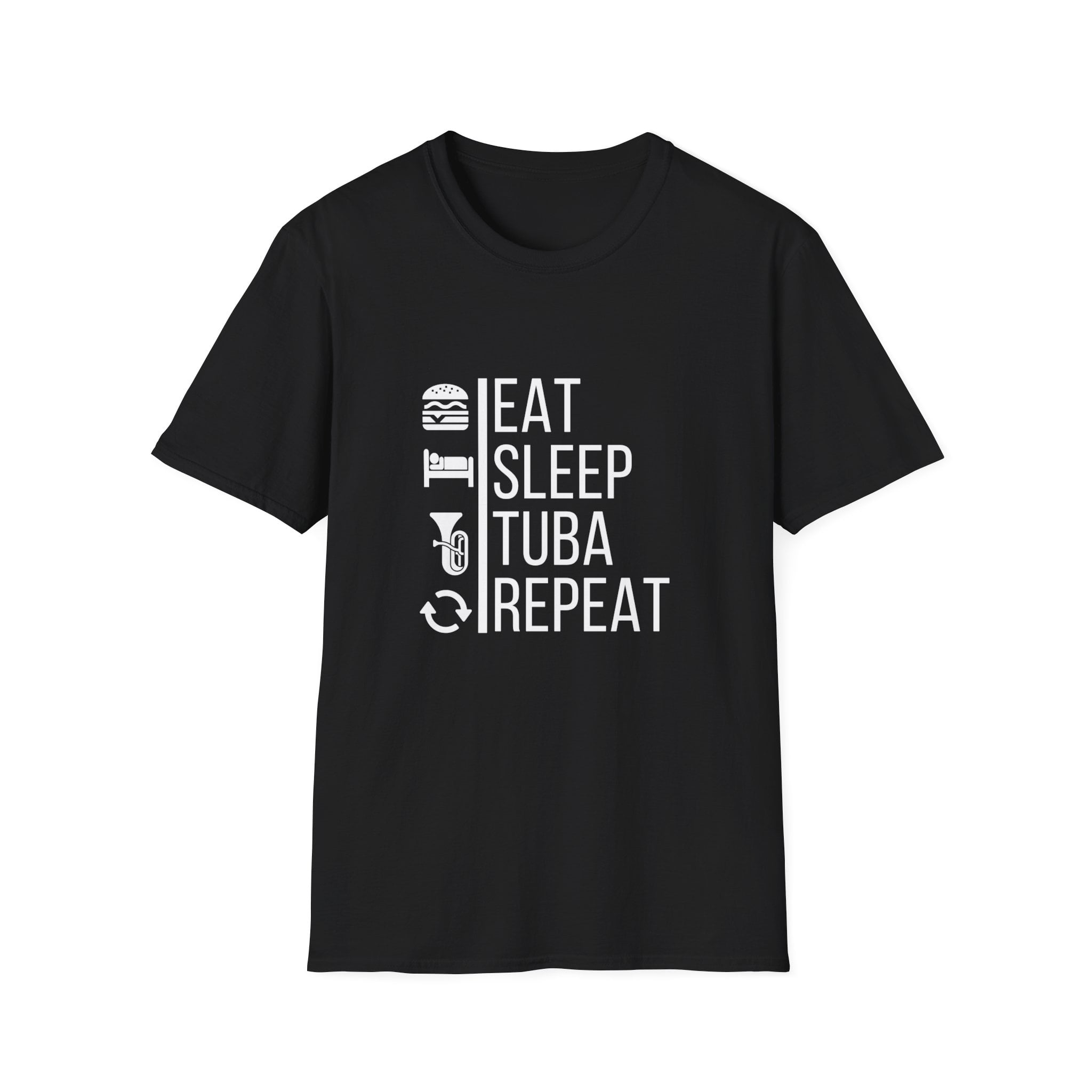Funny Tuba Player T-Shirt Eat, Sleep, Tuba, Repeat - Walmart.com