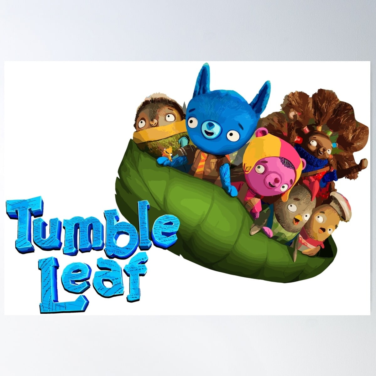 Funny Tumble Leaf Characters Poster Wall Art, Modern Wall Decor For ...