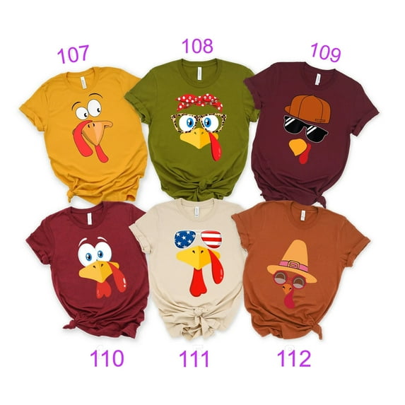 Funny Turkey Shirts, Thanksgiving Group Shirts, Fall Family Shirts ...