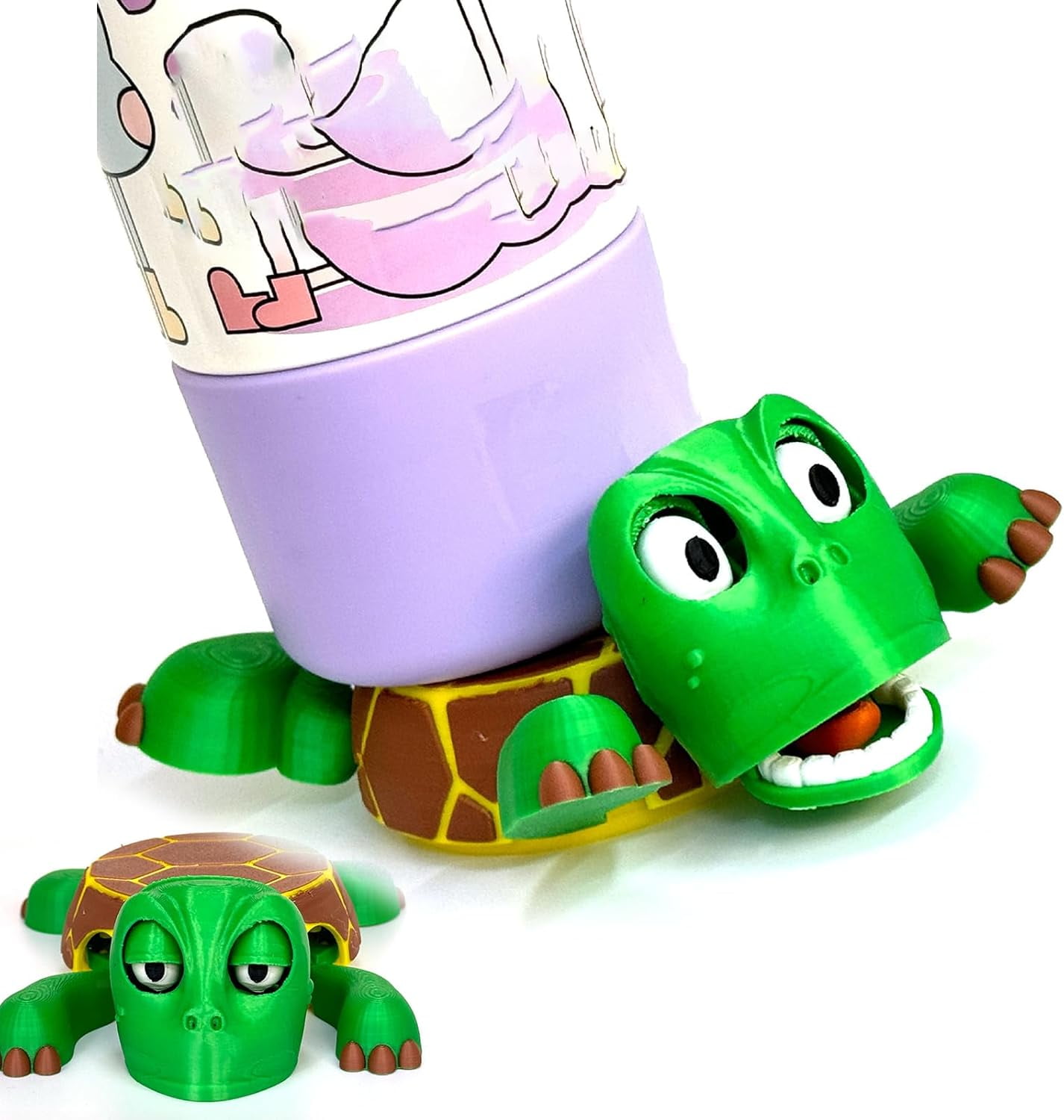 Funny Turtle Coaster with Expressive Face, Fully Colored Gag Gift for ...
