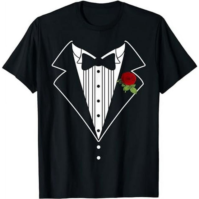 Funny Tuxedo shirt Wedding Shirt Fake Tux Bachelor Prom T-Shirt ...