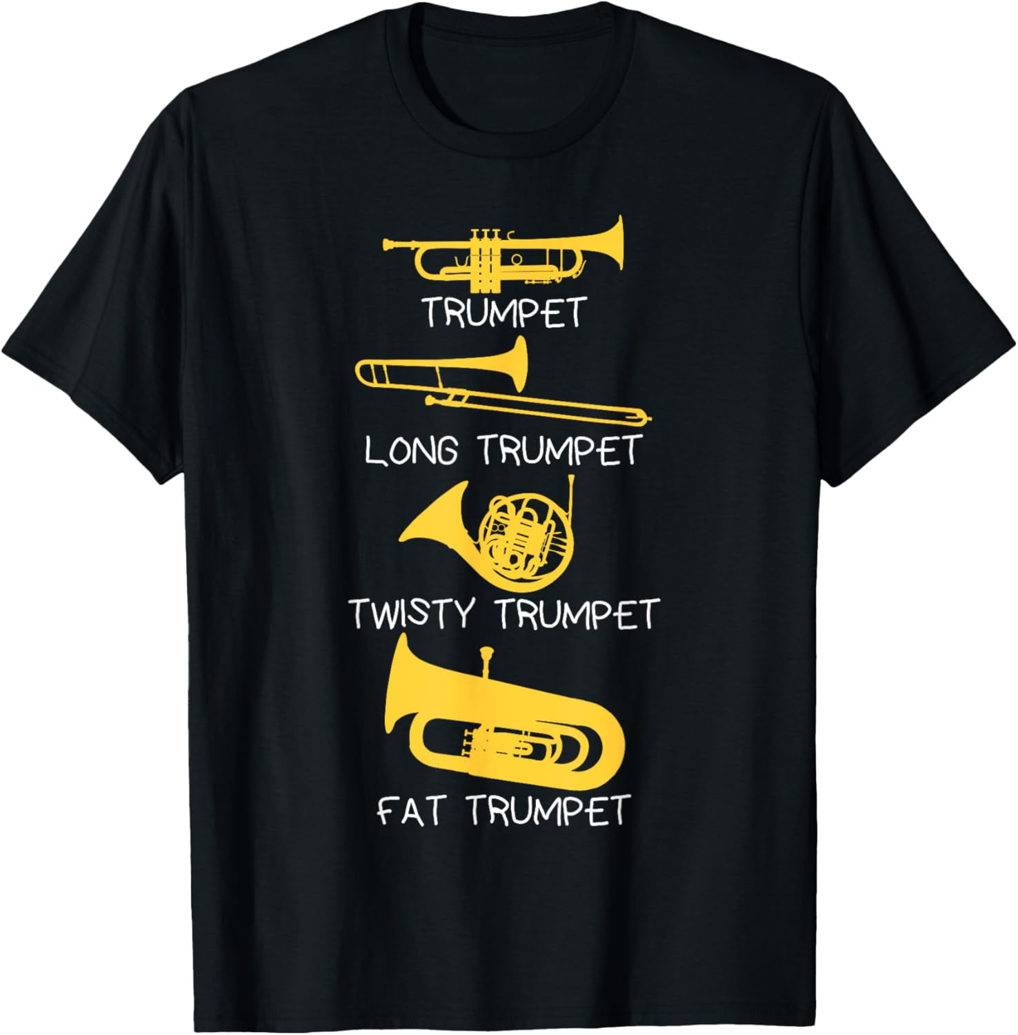 Funny Types of Trumpet Player T-Shirt, Marching Jazz Band T-Shirt ...