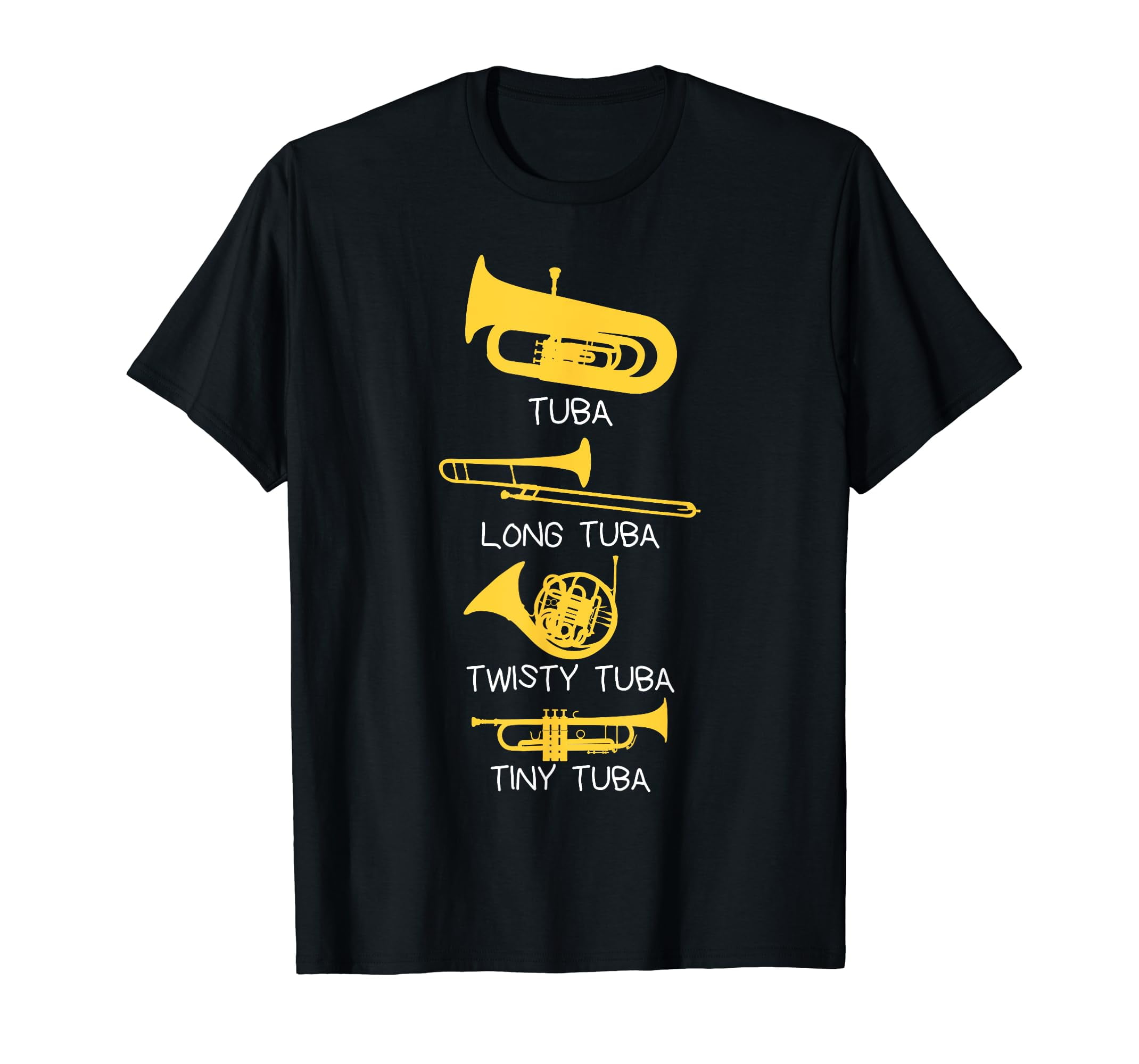 Funny Types of Tubas Player T-Shirt, Marching Band Jazz Tuba - Walmart.com