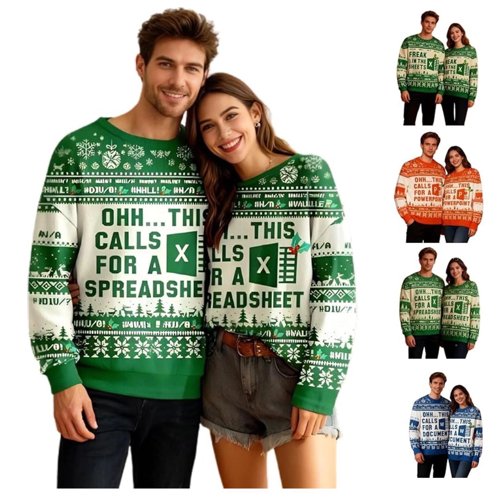 Funny Ugly Christmas Sweatshirt - This Calls for a Spreadsheet, Boss ...