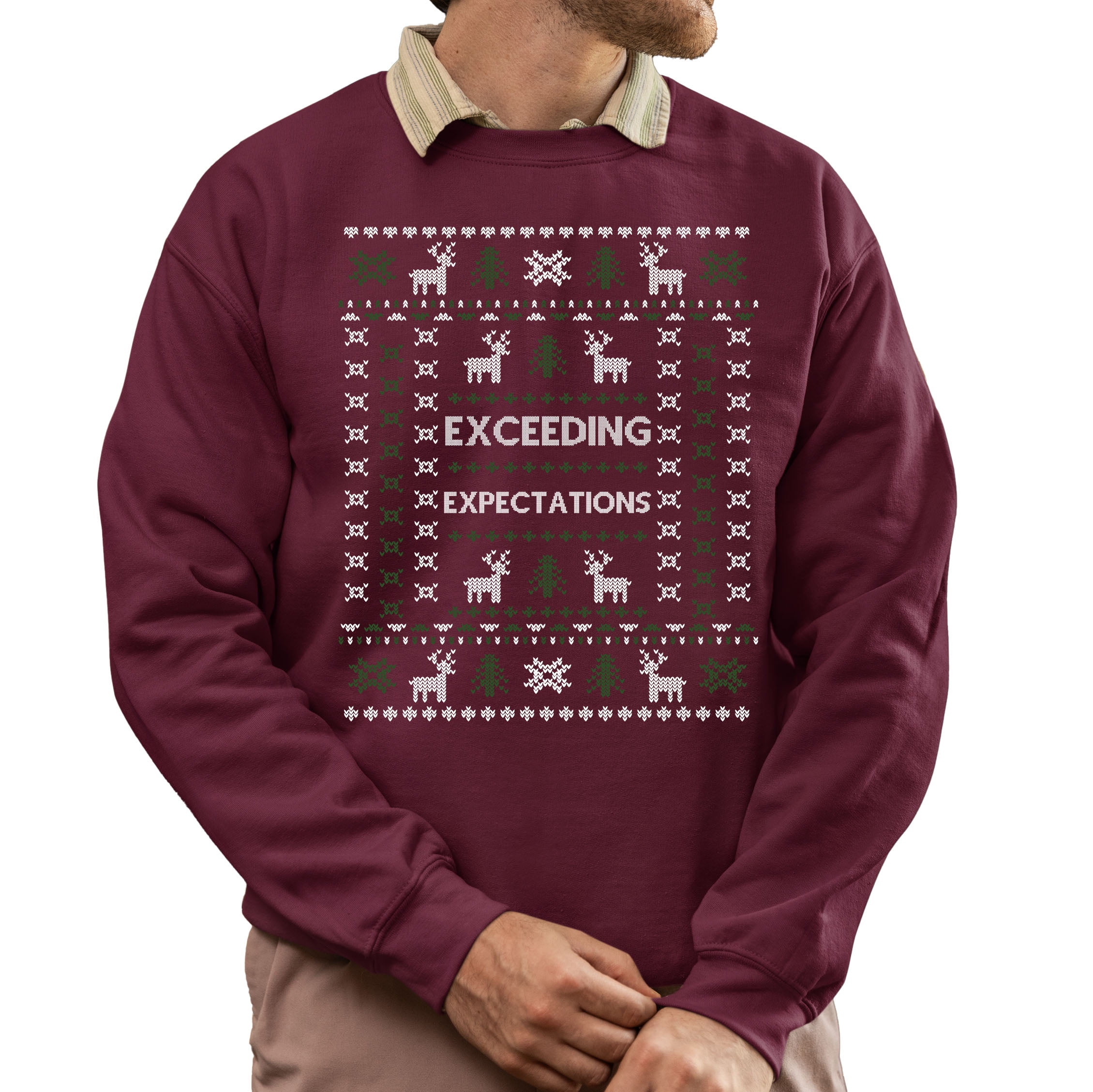 Funny Ugly Xmas Sweater, Funny Christmas Sweatshirt, Exceeding ...