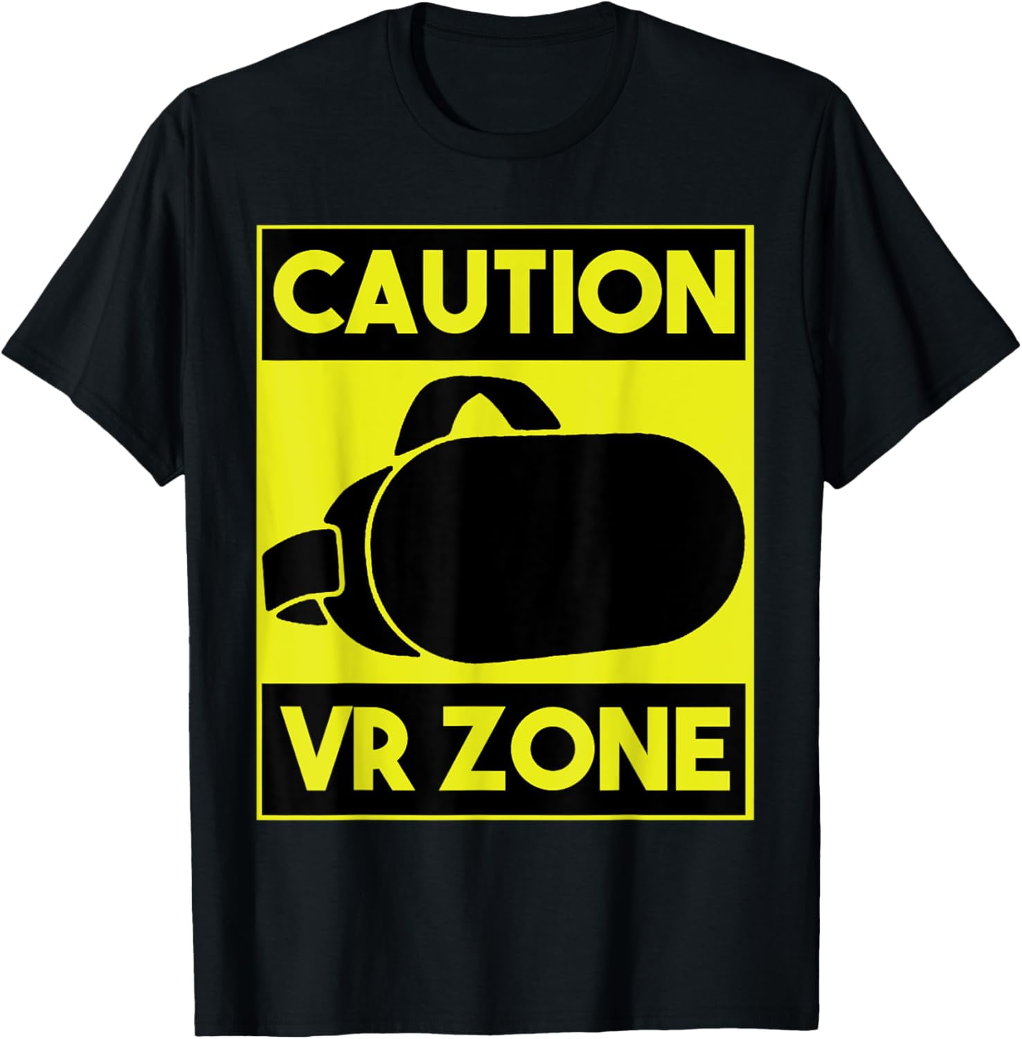 Funny VR Gaming Virtual Reality Gamer Caution VR Zone T-Shirt - Walmart.com