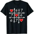 Funny Valentine Love Grid Numbers for Unisex Graphic Short Sleeve T ...
