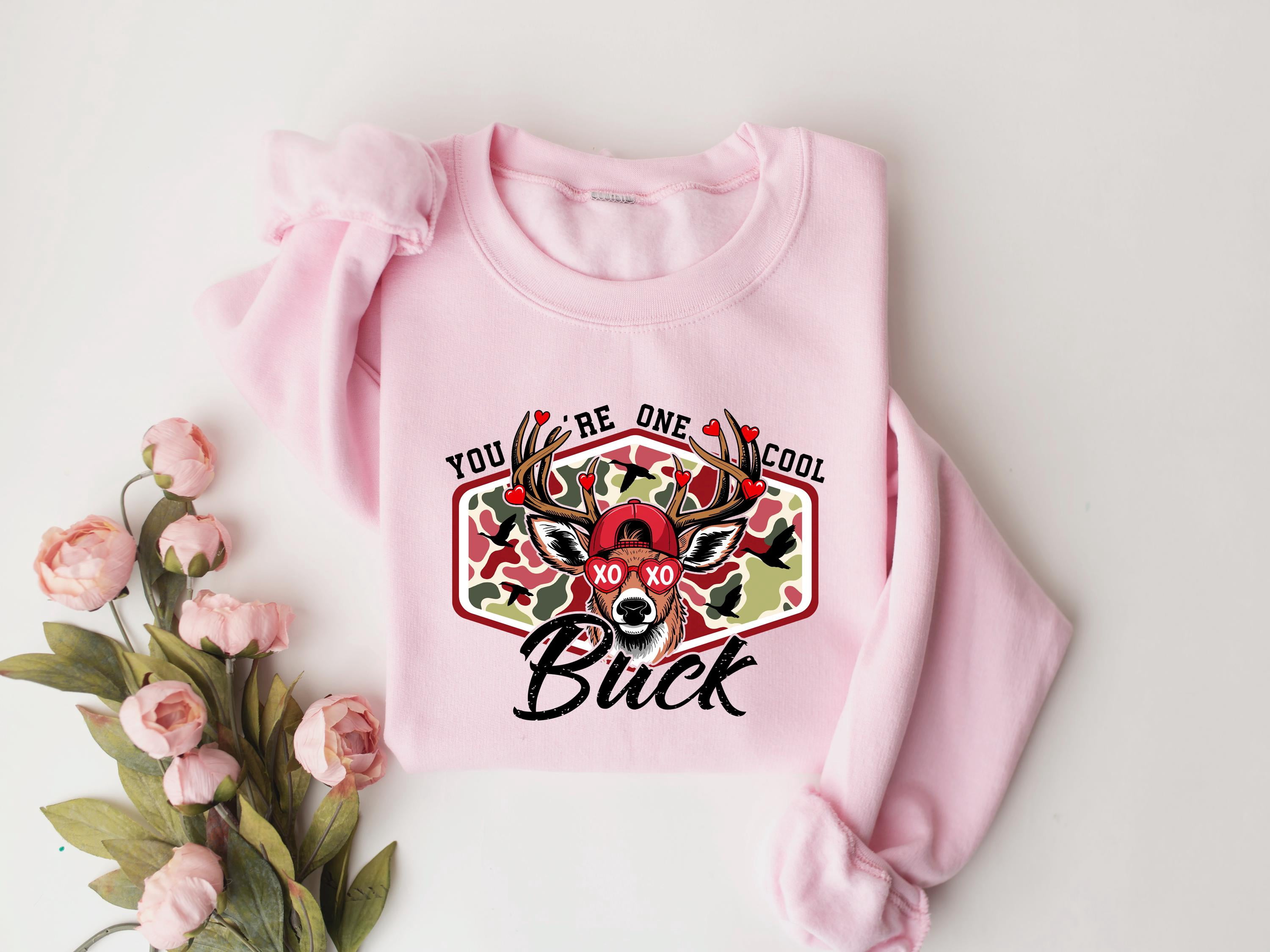 Funny Valentines Sweatshirt for Him, Cool Buck Crewneck, Gift for ...