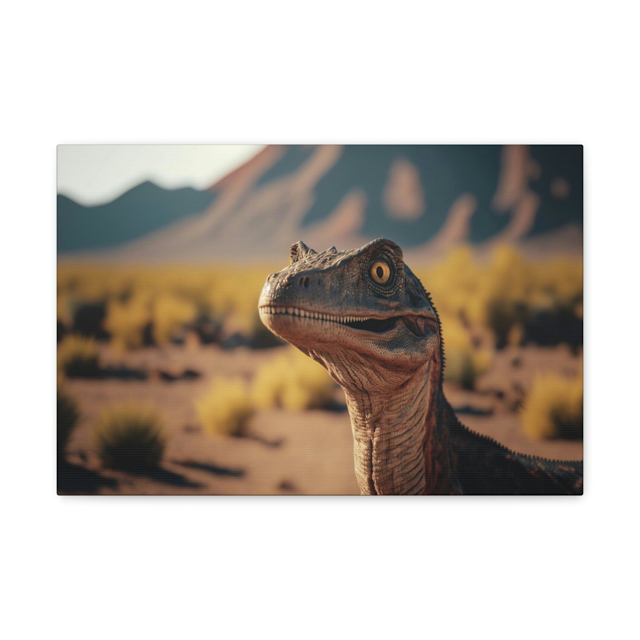 Funny Velociraptor Silly Velociraptor Scene Outside Wall Art Ready to ...