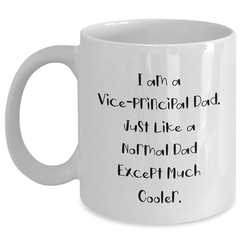 Funny Vice-Principal Dad Quotes White Coffee Mug, Gifts from Men to ...
