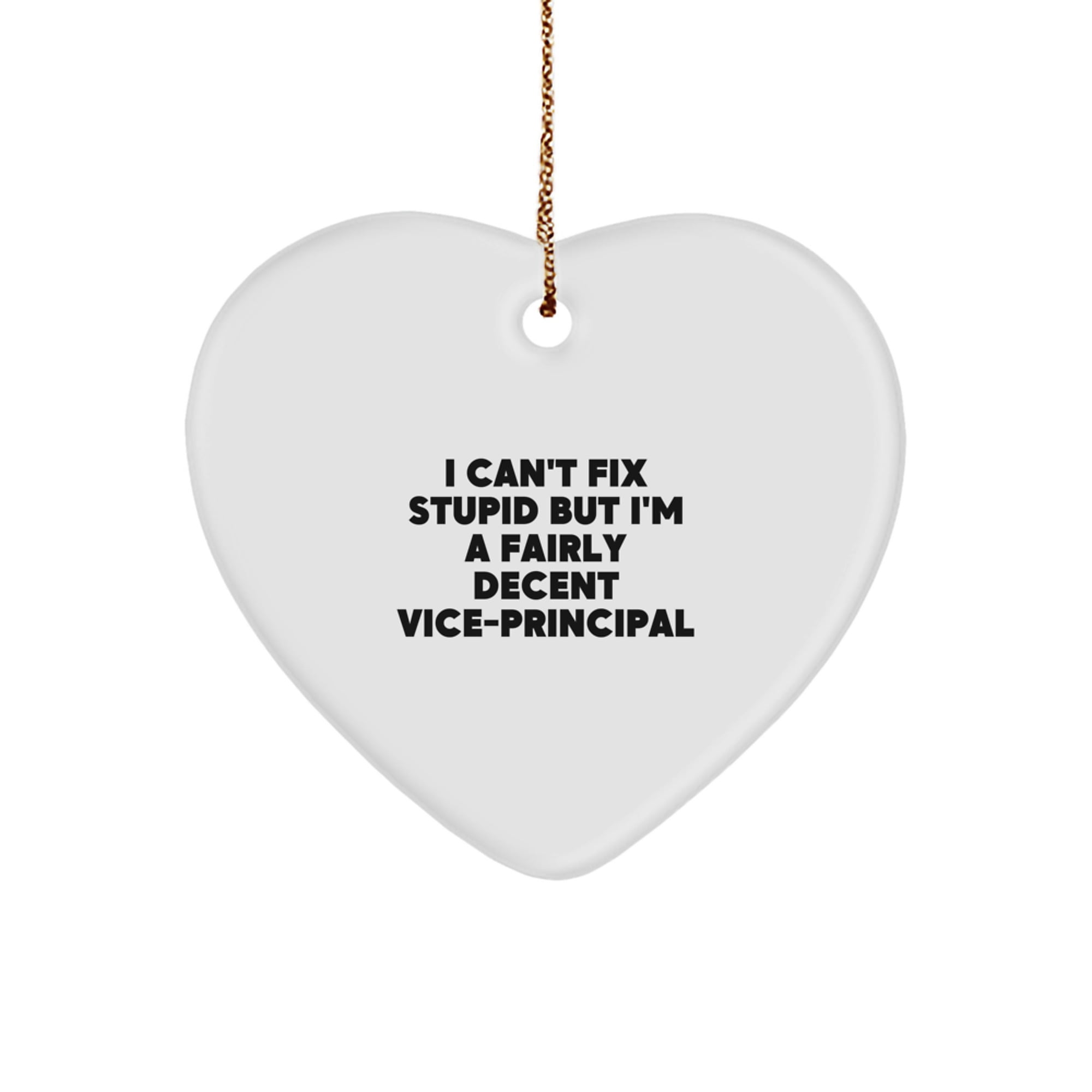 Funny Vice-principal Gifts from Friends, Unique Heart Ornament with I ...