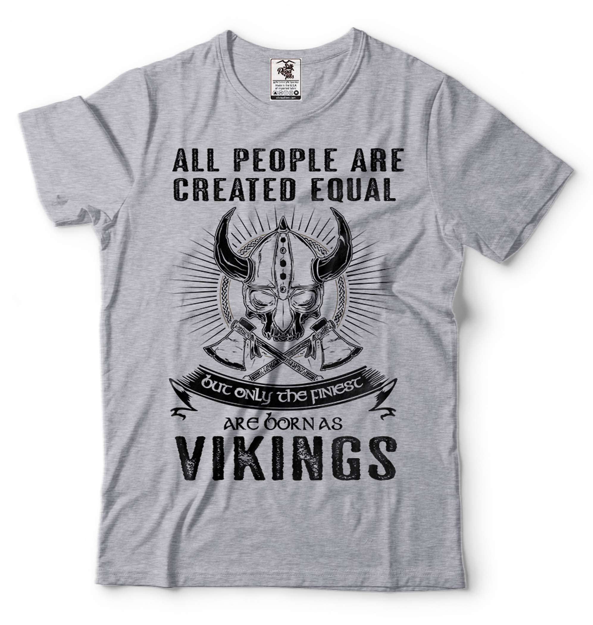 Funny Vikings T-Shirt Viking Patriotic Tee Viking Warrior Skull Helmet ...