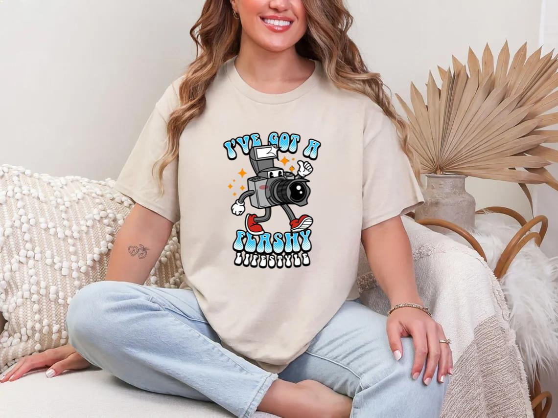 Funny Vintage Camera Meme Cartoon Style T-Shirt, for men & women, up to ...