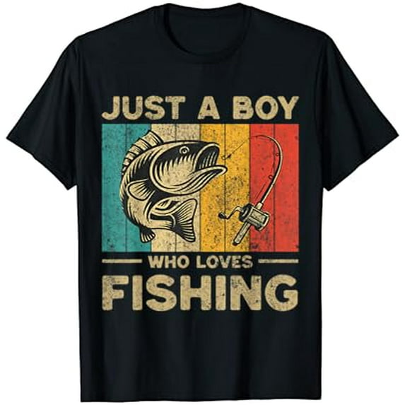 Funny Vintage Fishing Jokes T-Shirt for Fishermen with Colorful Bass ...