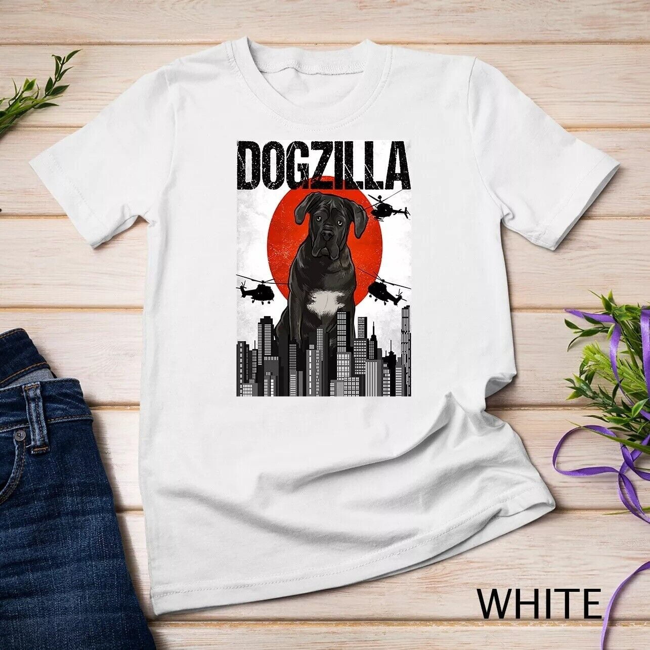 Funny Vintage Japanese Dogzilla CaneCorso Unisex T-shirt new new - Walmart.com