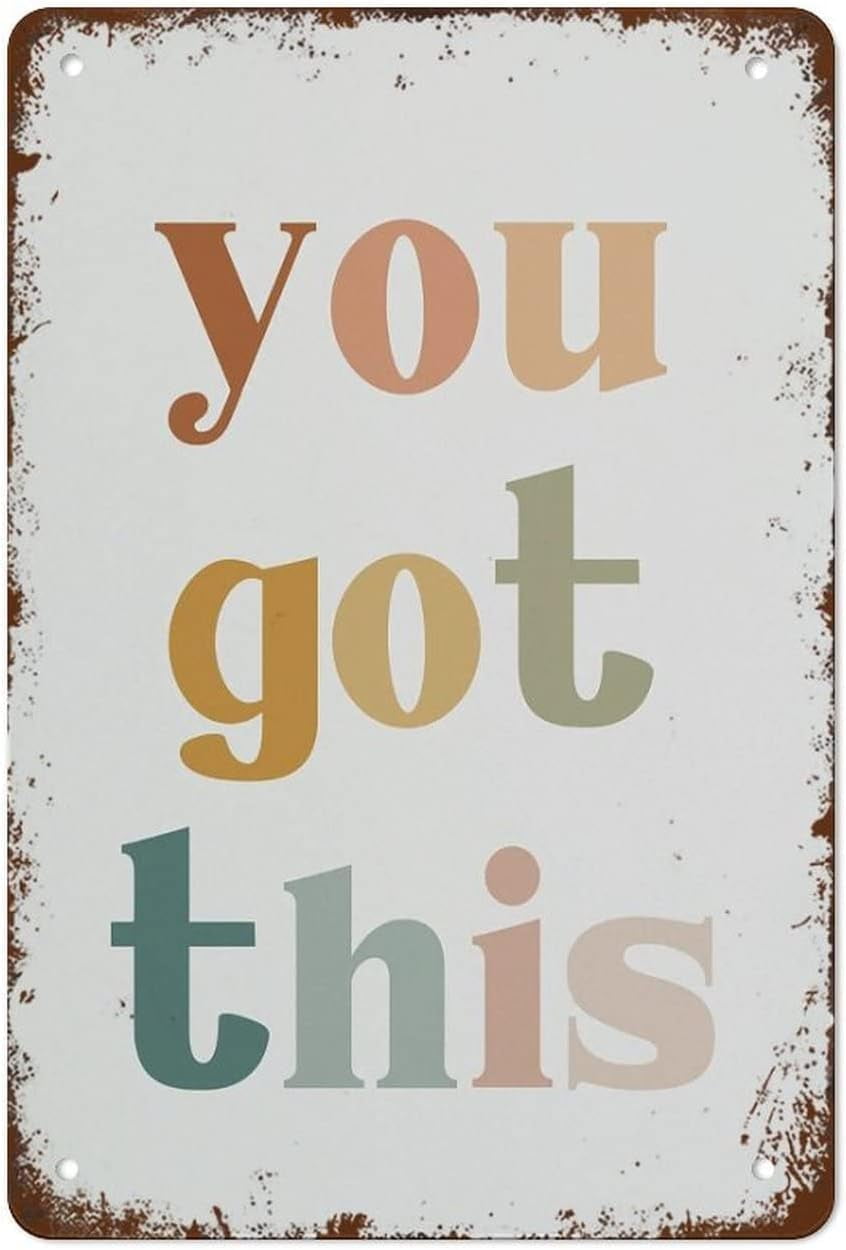 Funny Vintage Metal Tin Sign Inspirational Wall Art Classroom Decor ...