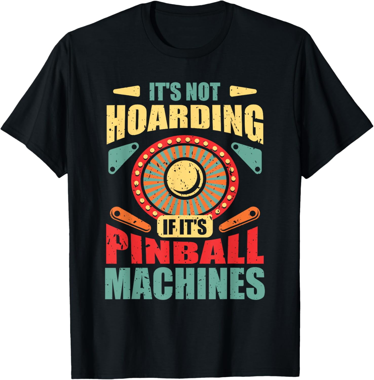 Funny Vintage Pinball Gamer Flipper Flipping Ball Lover Gag T-Shirt ...