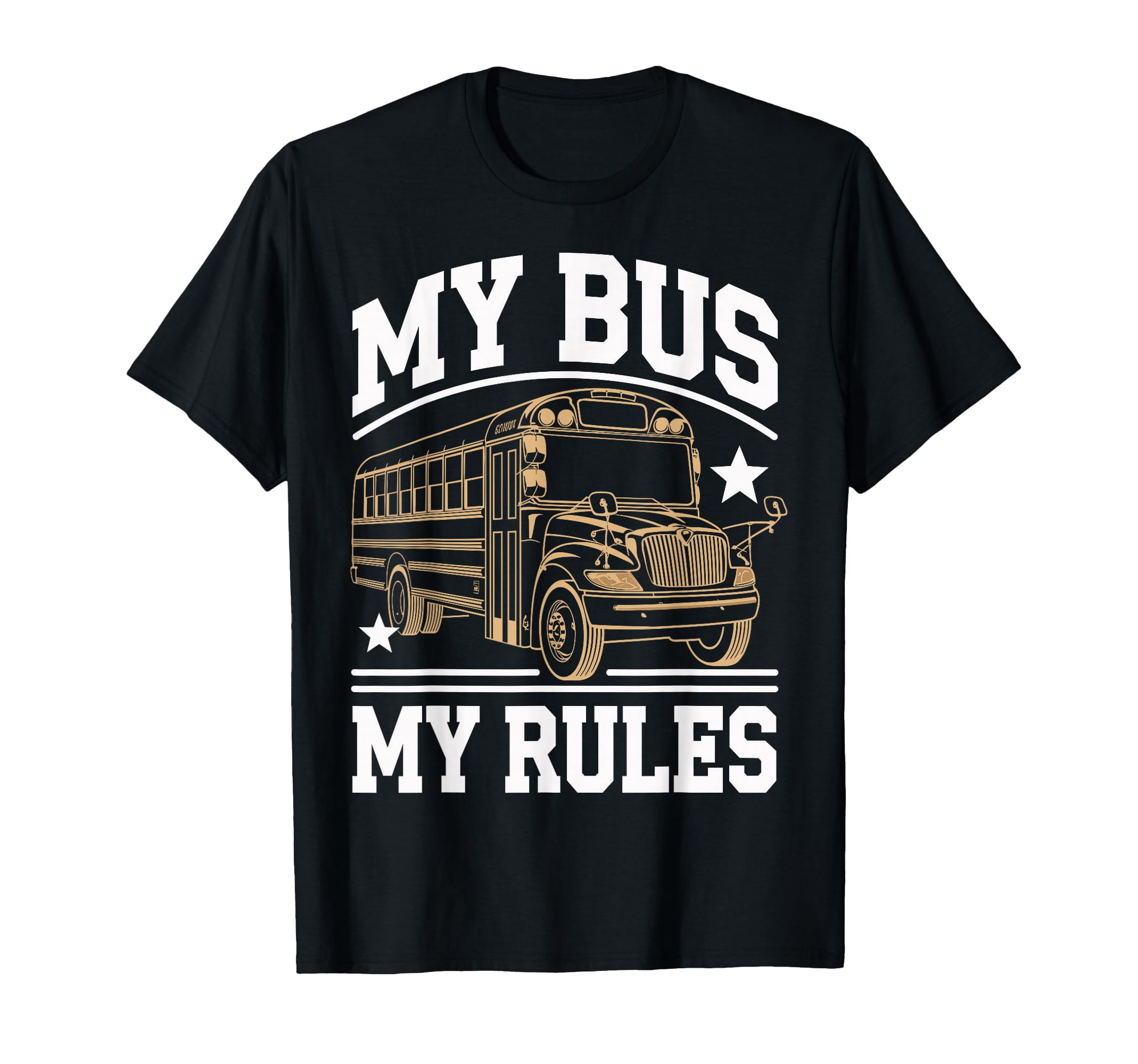 Funny Vintage School Bus Illustration T-Shirt for Bus Drivers and ...