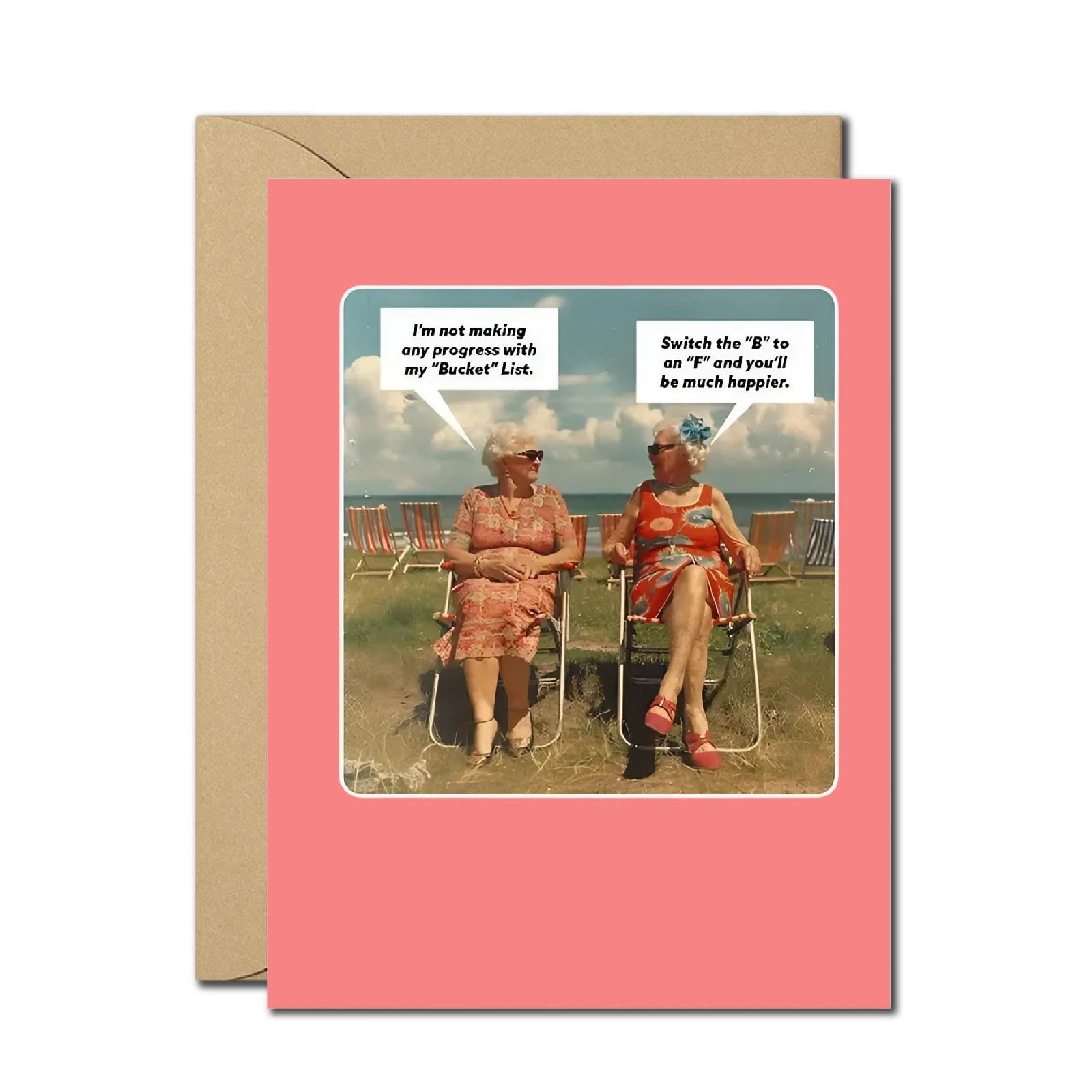 Funny Vintage Style Birthday Card – Bucket List Joke – Sarcastic Humor ...