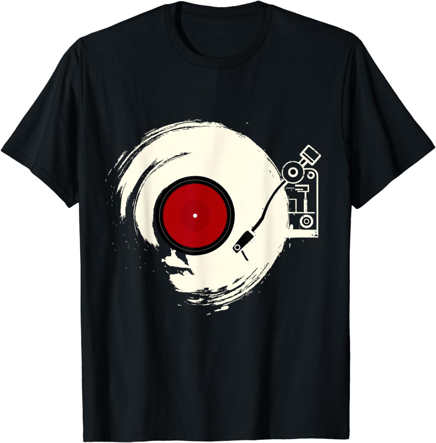 Funny Vintage Vinyl Record Player Sketch Drawing T-Shirt - Walmart.com