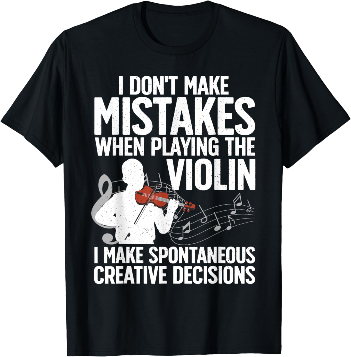 Funny Violin Art For Men Women Kids Violinist Violin Player T-Shirt ...