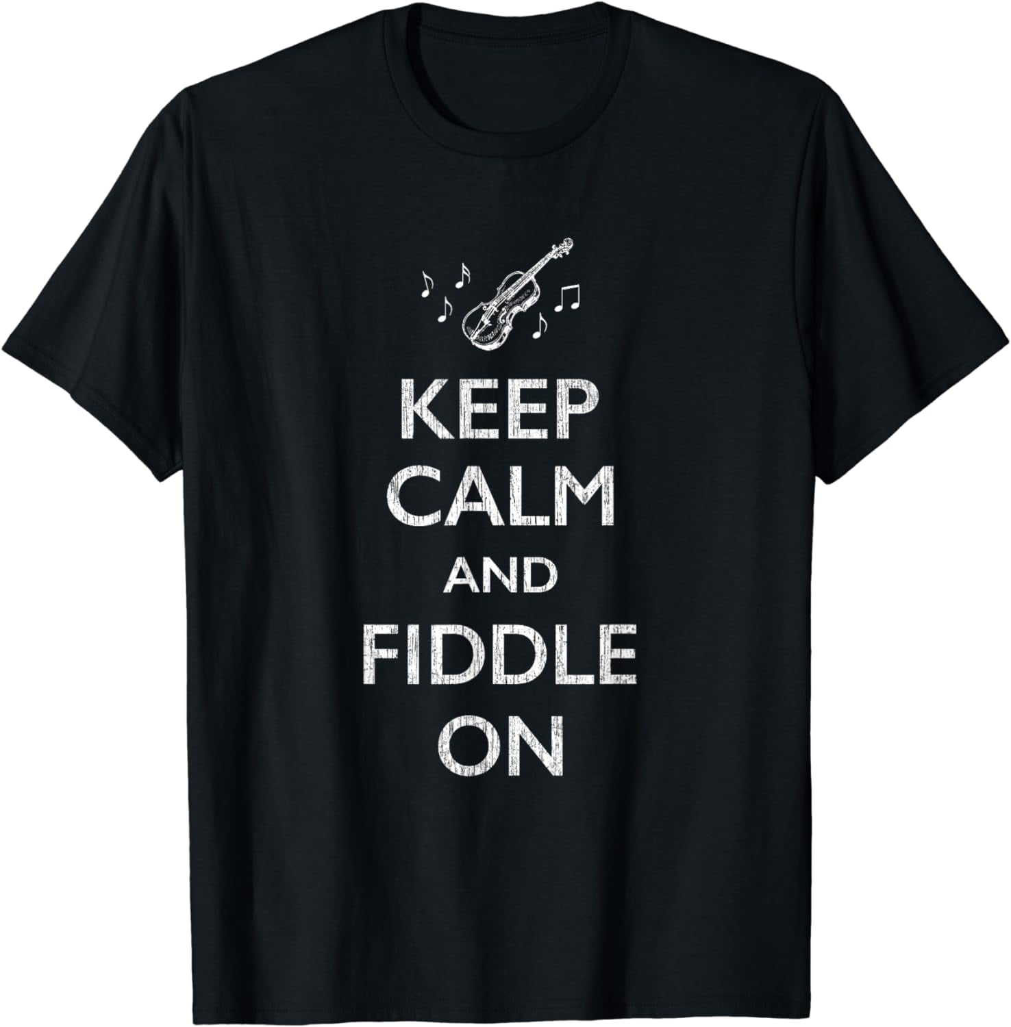 Funny Violin T Shirt Gift Keep Calm and Fiddle On - Walmart.com