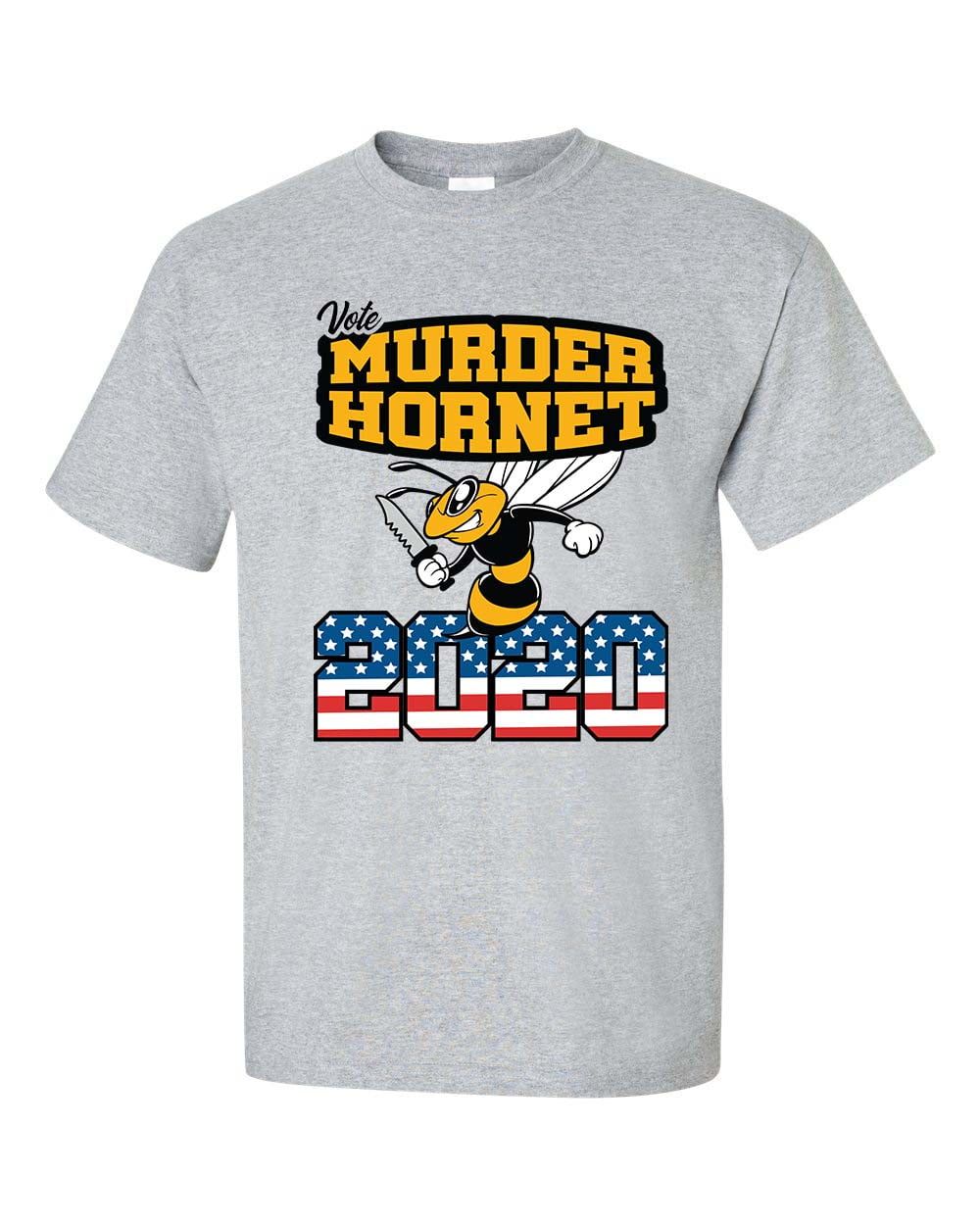 Funny Vote Murder Hornet 2020 USA American Flag Short Sleeve T-shirt ...