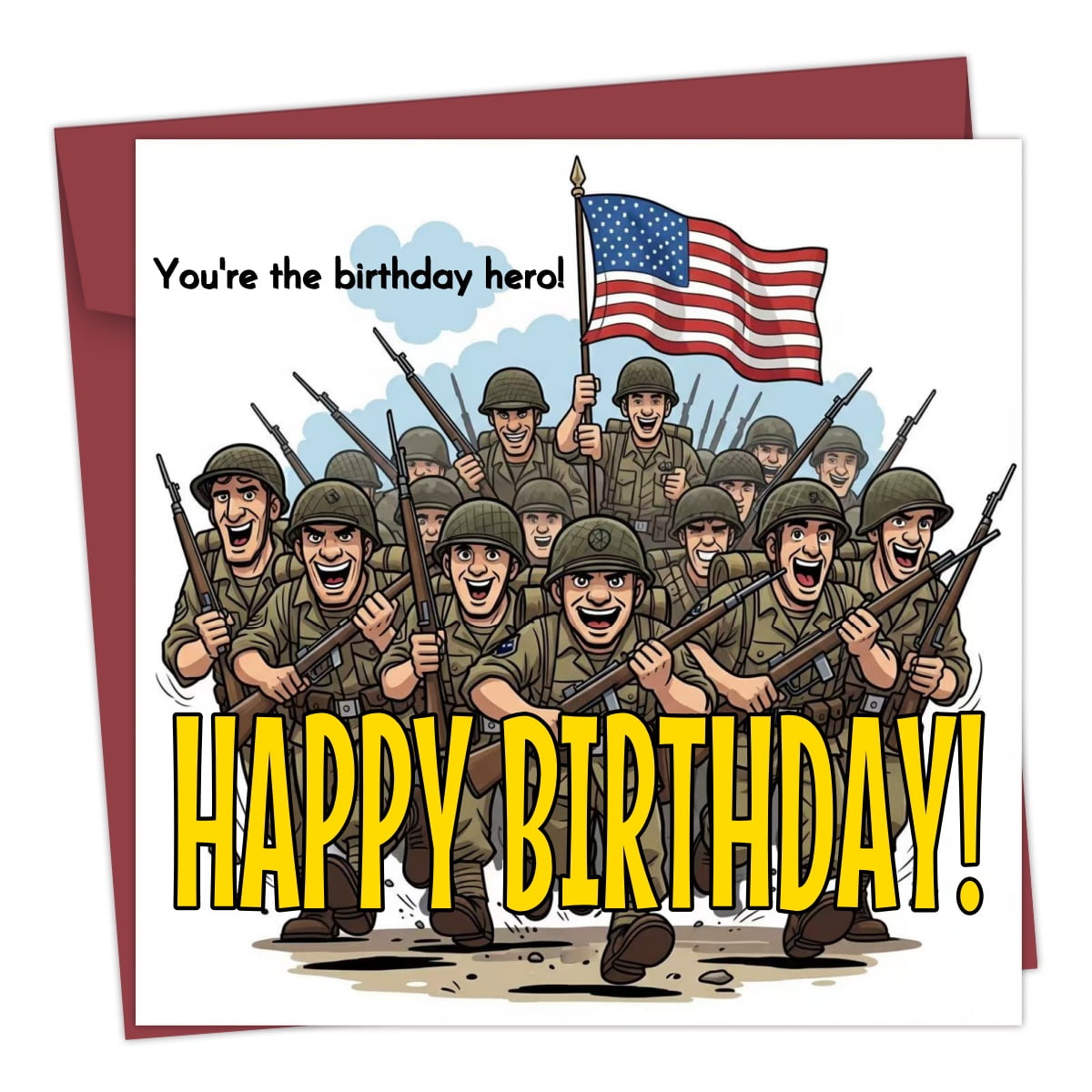 Funny WWII American Soldier Birthday Card - You're the Birthday Hero ...