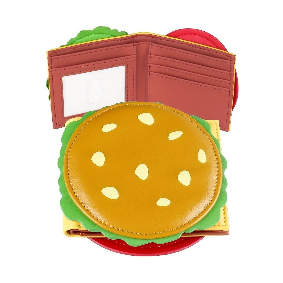 Funny Wallet for Women Men, Burger Wallet PU Leather Hamburger Purse ...